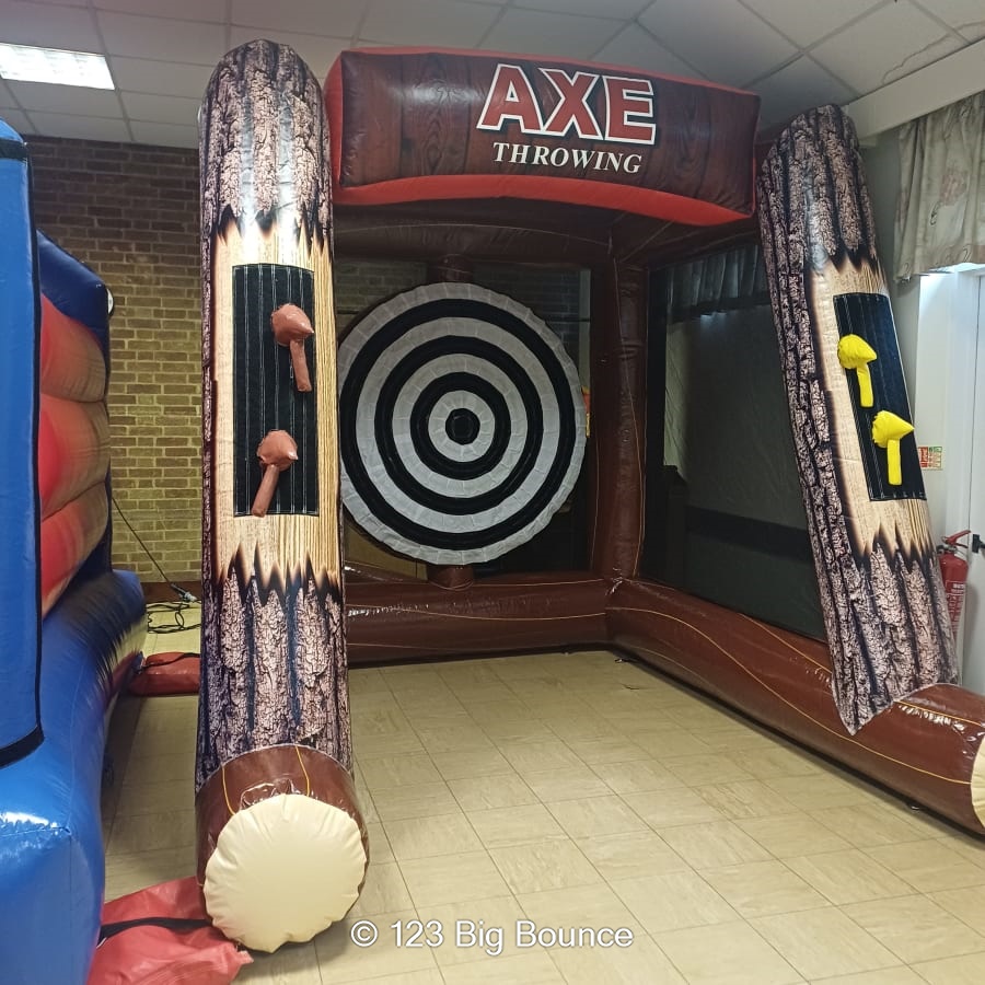 Inflatable Axe Throw - Bouncy Castle and Soft Play Hire in Luton and ...