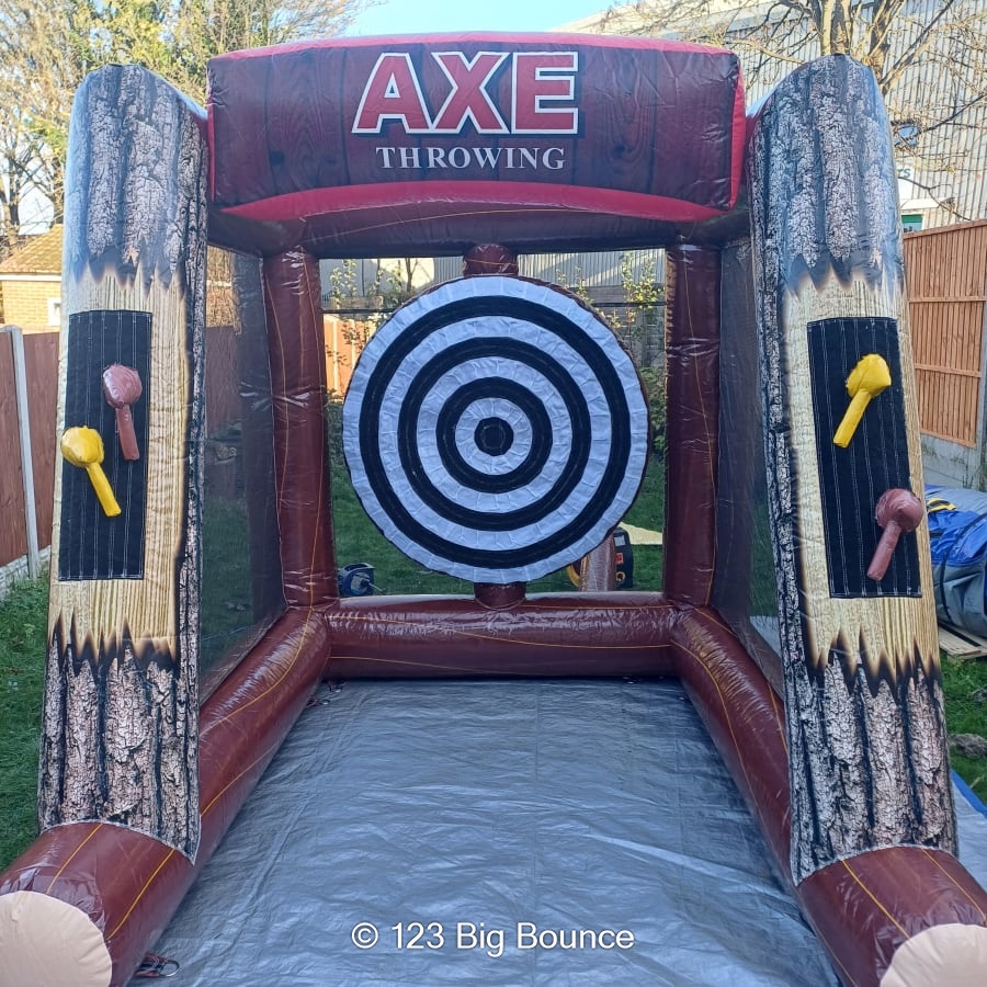 Inflatable Axe Throw - Bouncy Castle and Soft Play Hire in Luton and ...